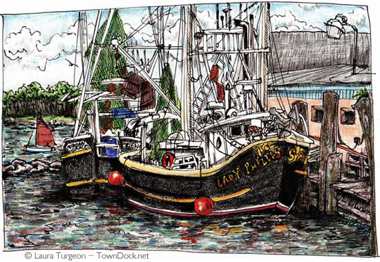 Classic Trawlers | Drawing The Town, Artist Laura Turgeon | TownDock ...