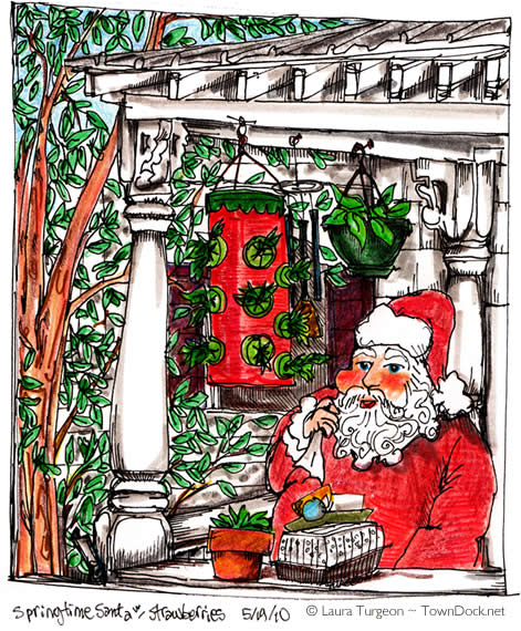 Springtime Santa | Drawing The Town, Artist Laura Turgeon | TownDock ...