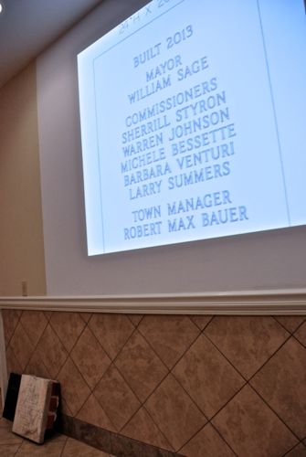 Plaque For Renovated Town Hall