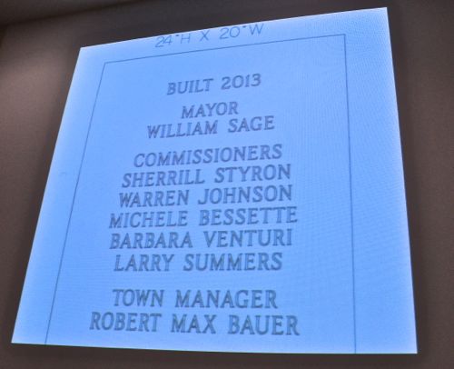 Plaque For Renovated Town Hall