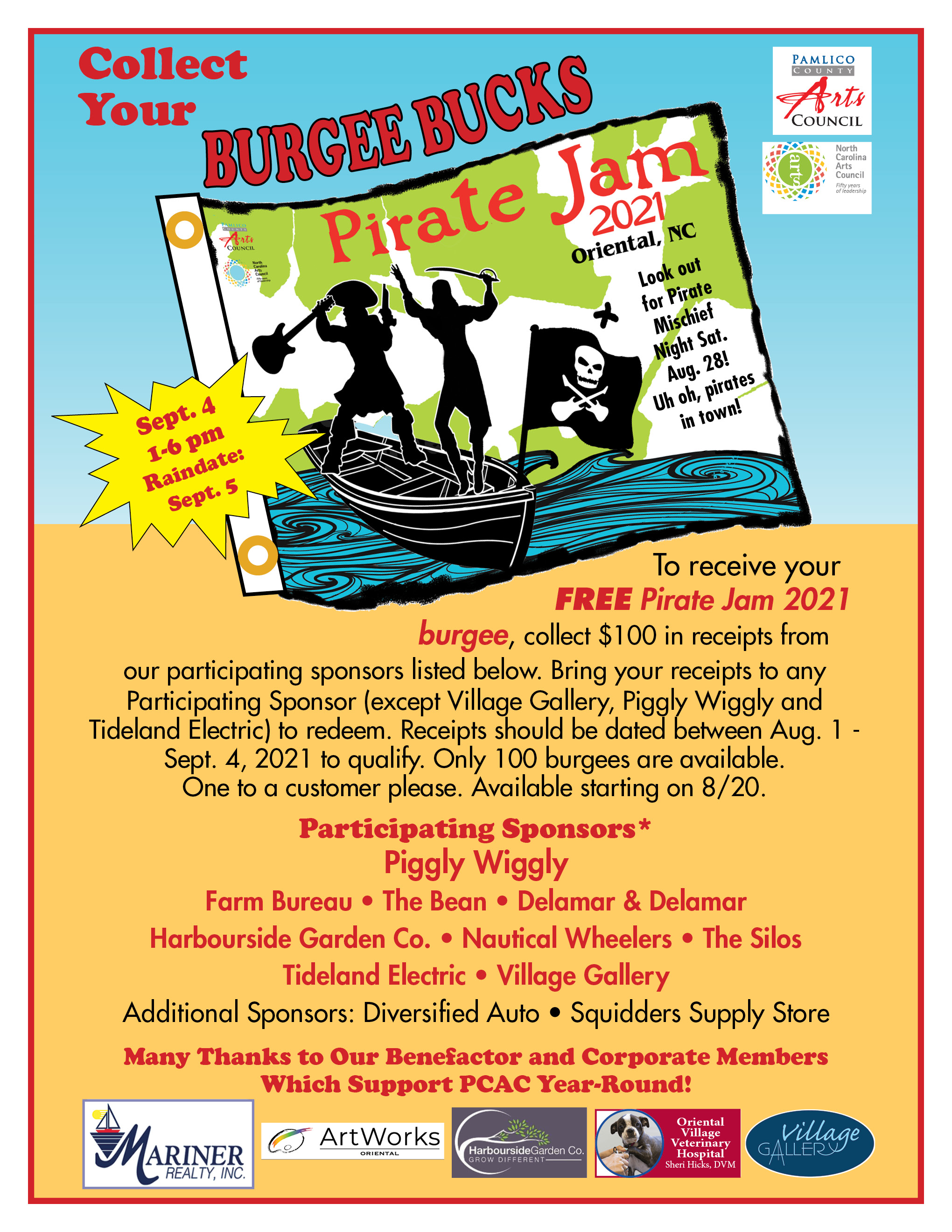 Pirate Jam off Teachs Point - September 4 | What's Happening - Events ...